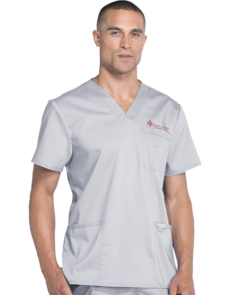 Saint Joseph's University E-Store. Men's V-Neck Utility Solid Scrub Top