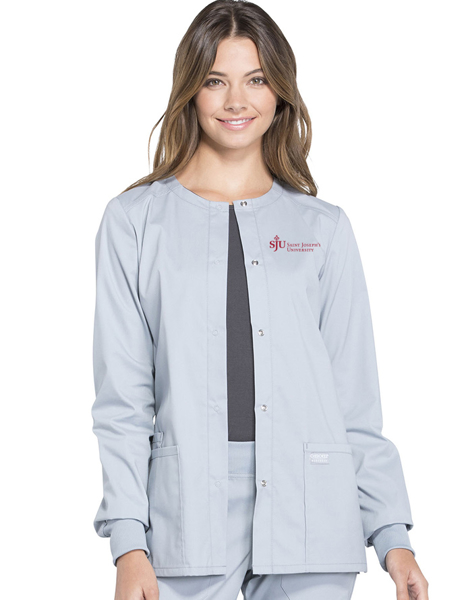 Saint Joseph's University E-Store. Ladies Snap front Scrub top